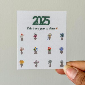Mini Floral Desk Calendar, 2025 Cute Small Desk Calendar, Aesthetic ...