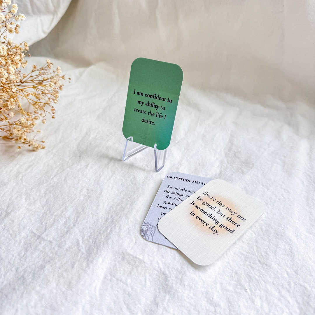 30 Mini Affirmation Cards Set, Inspirational Cards for Desk ...