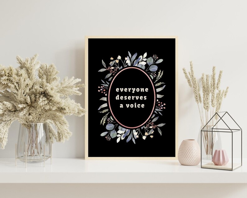 Everyone Deserves a Voice DIGITAL DOWNLOAD, Speech Therapy Room Decor ...