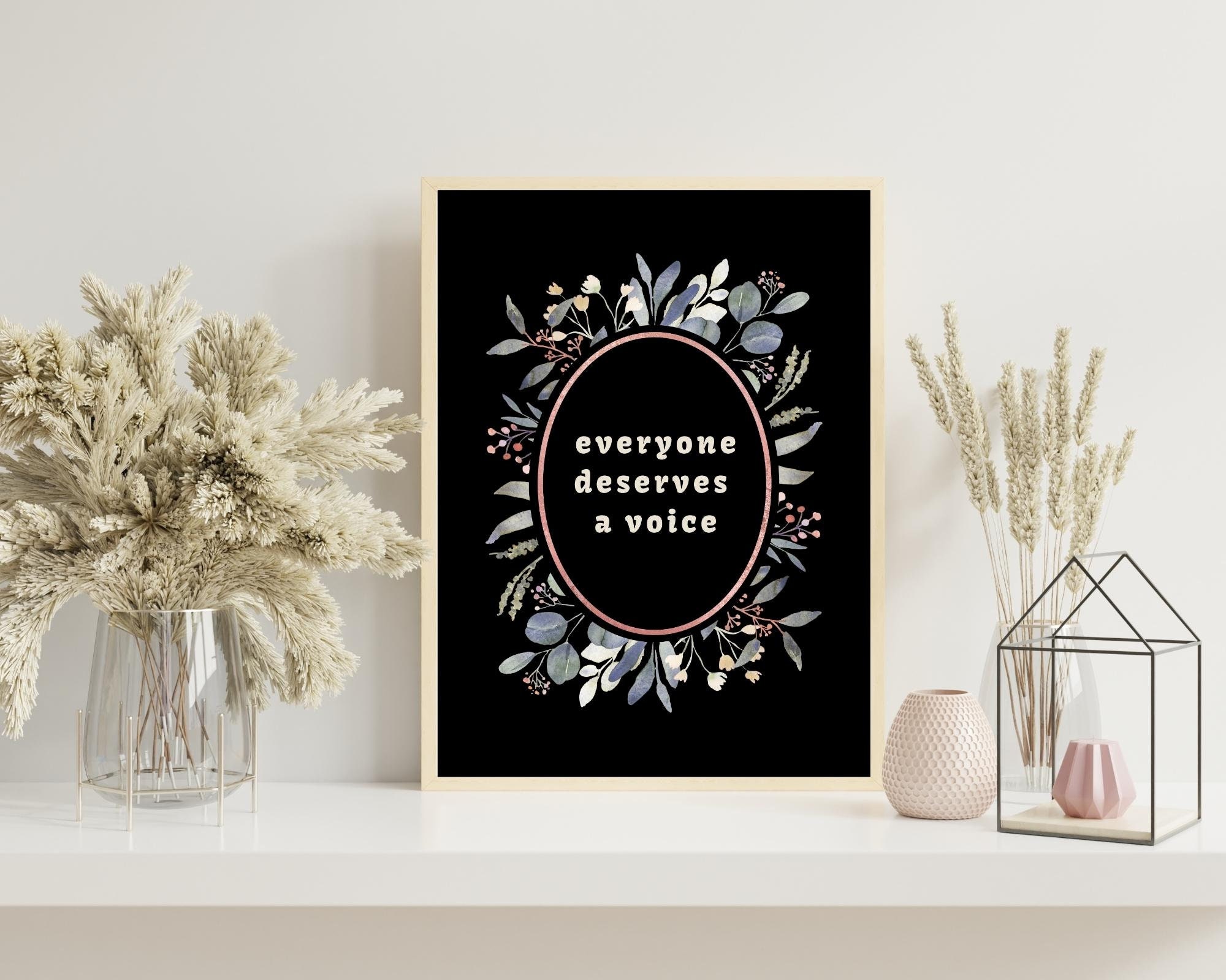 Everyone Deserves a Voice DIGITAL DOWNLOAD, Speech Therapy Room Decor ...