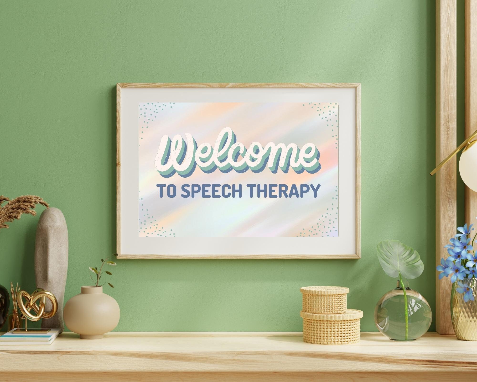 Welcome to Speech Therapy, Digital Download, Printable SLP Room Decor ...