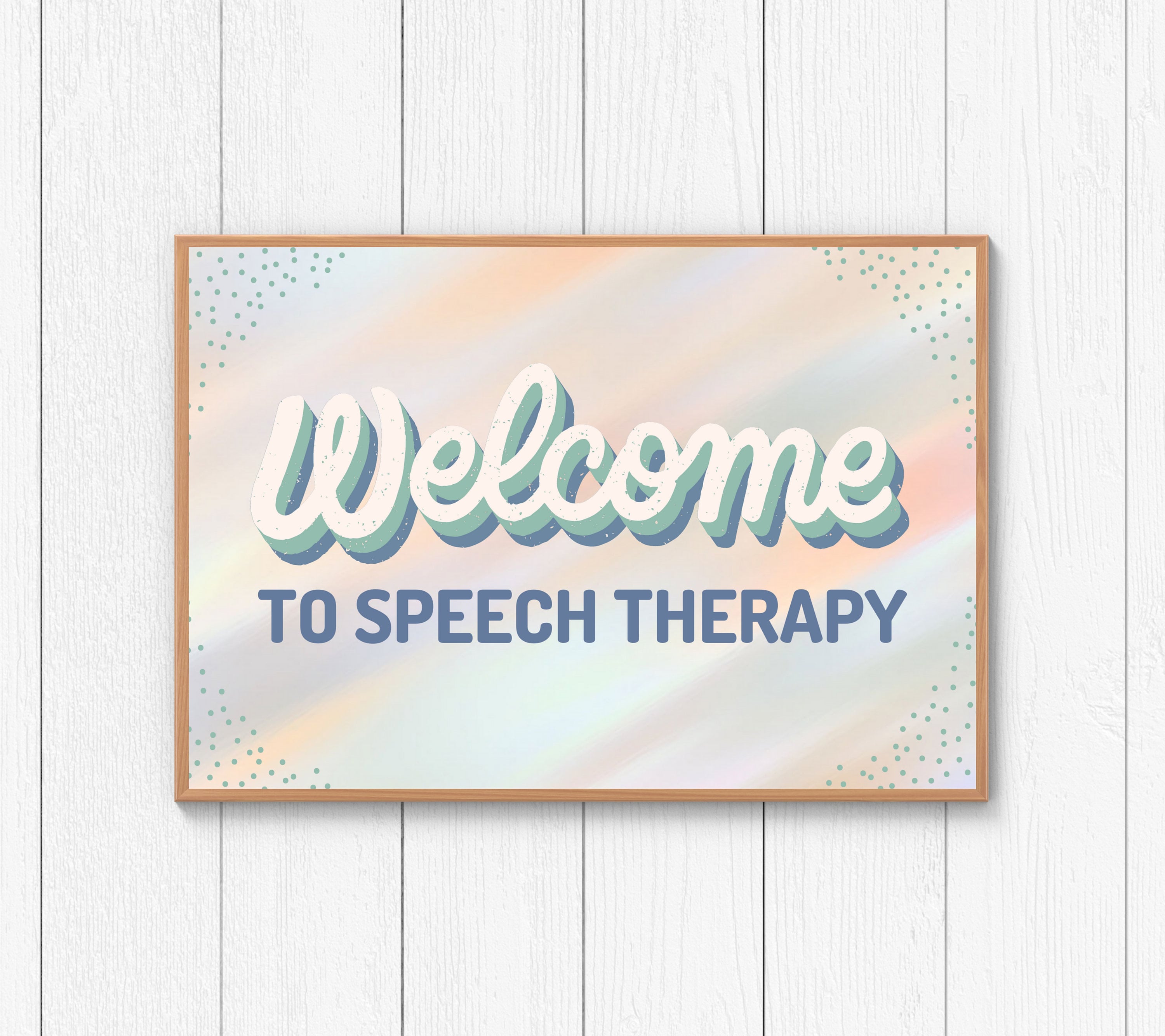 Welcome to Speech Therapy, Digital Download, Printable SLP Room Decor ...