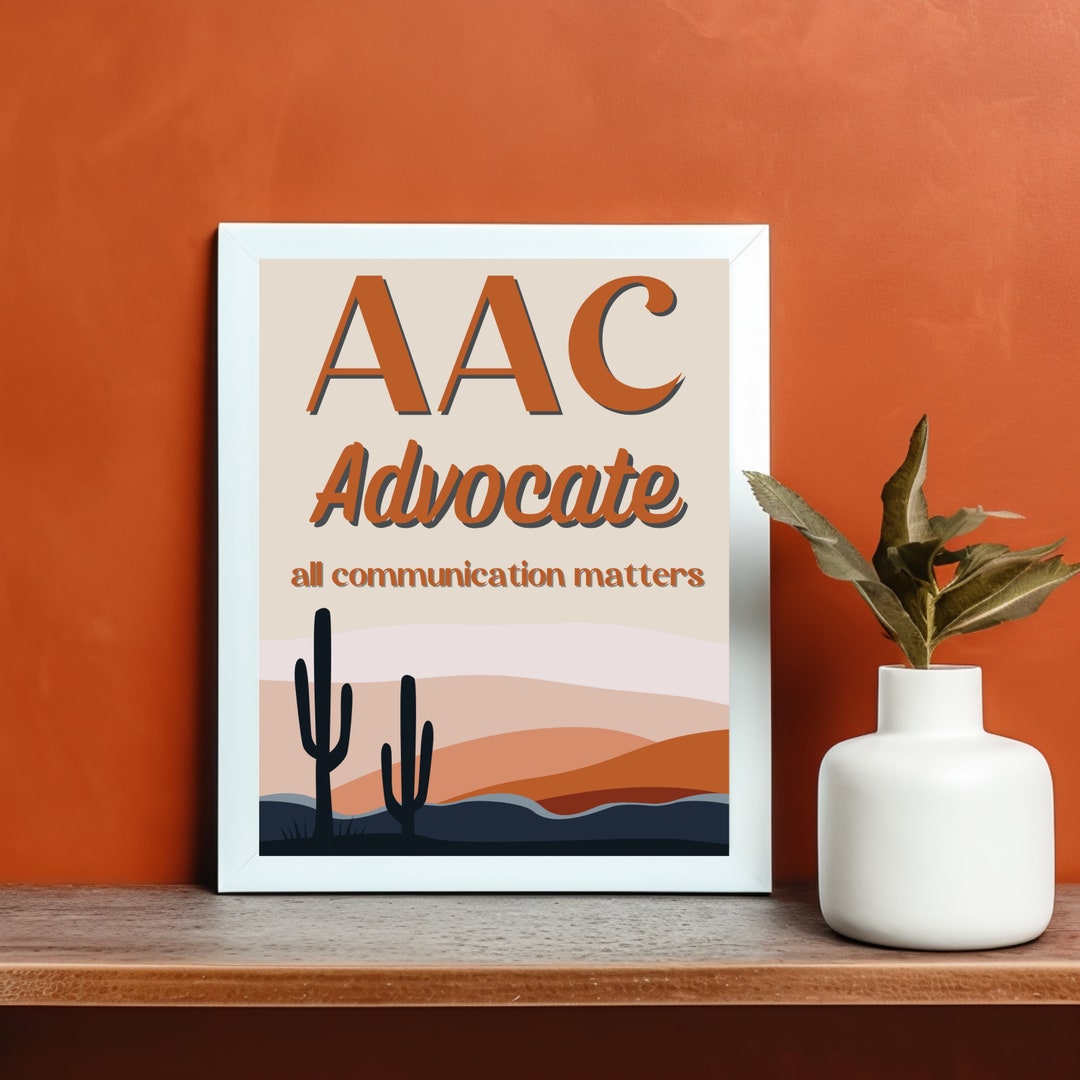 AAC Advocate, Boho Speech Therapy Wall Art, Classroom Desert Decor ...