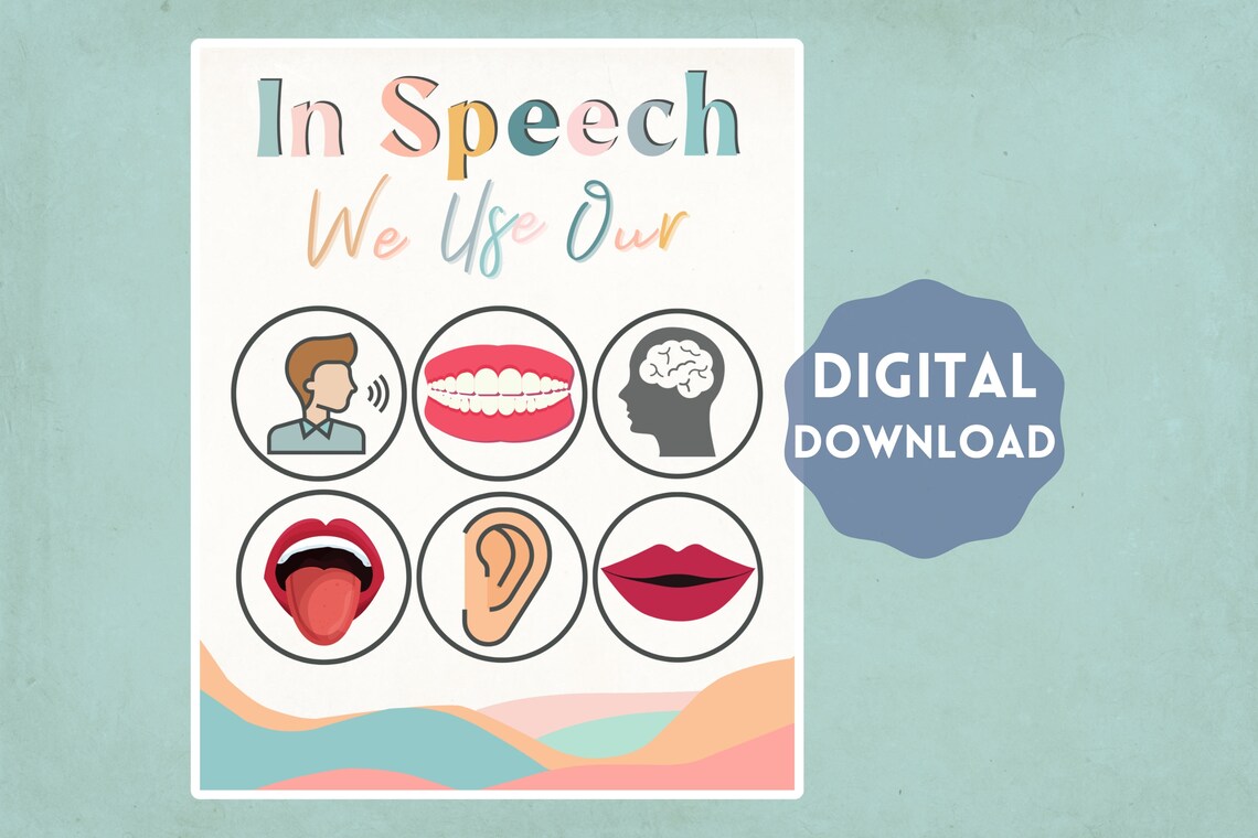 Speech Mechanism Poster, Printable Poster for Speech Therapy Room, SLP ...