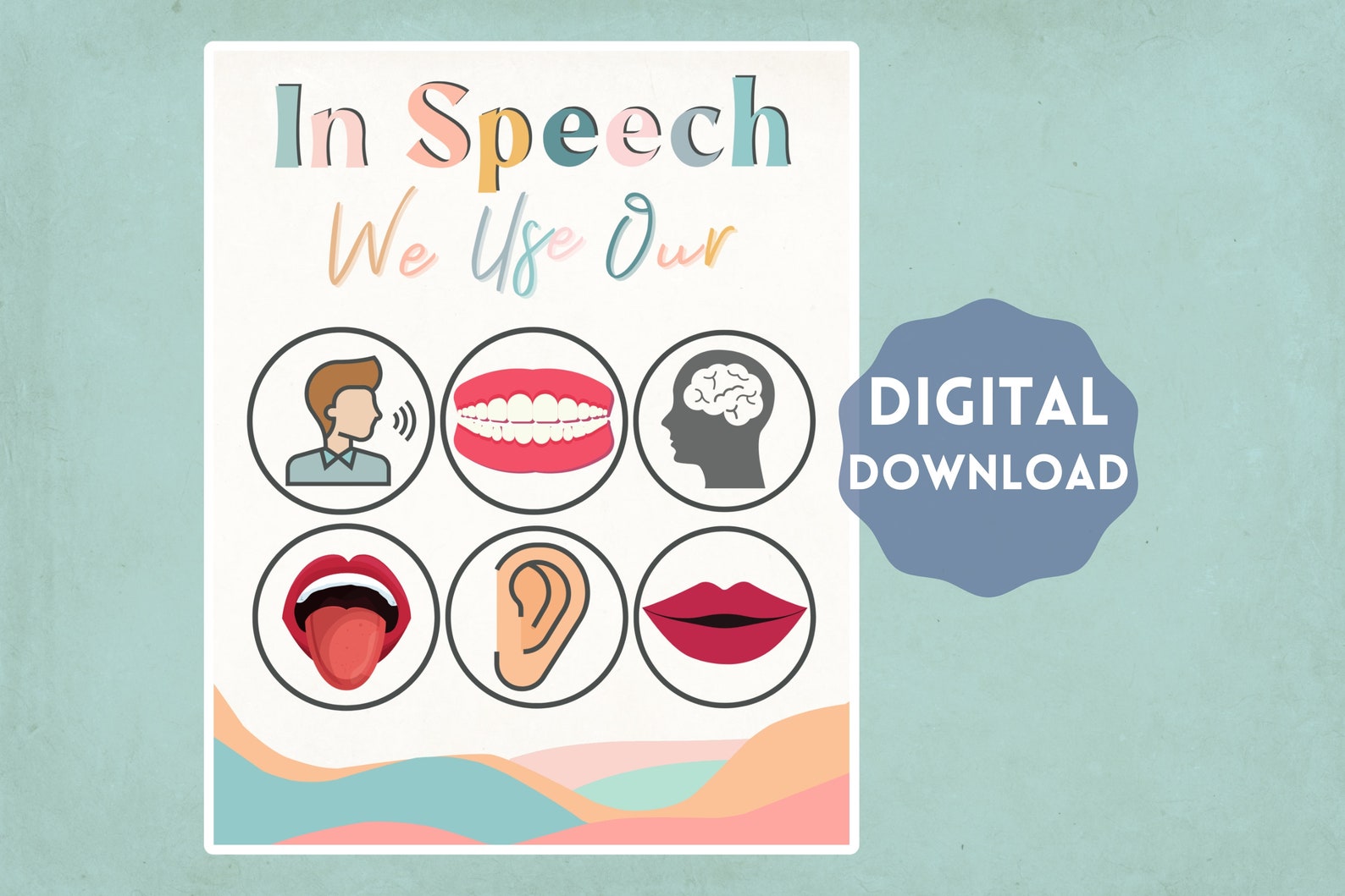 Speech Mechanism Poster, Printable Poster for Speech Therapy Room, SLP ...