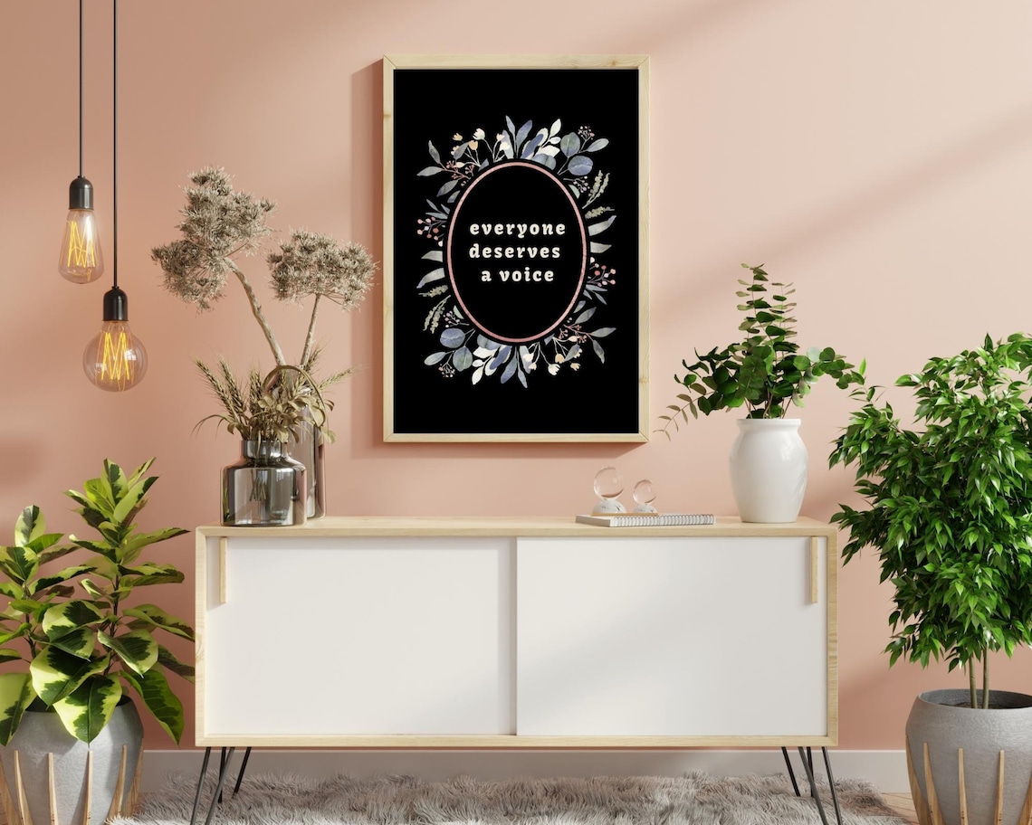 Everyone Deserves a Voice DIGITAL DOWNLOAD, Speech Therapy Room Decor ...