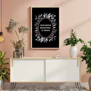 Everyone Deserves a Voice DIGITAL DOWNLOAD, Speech Therapy Room Decor ...