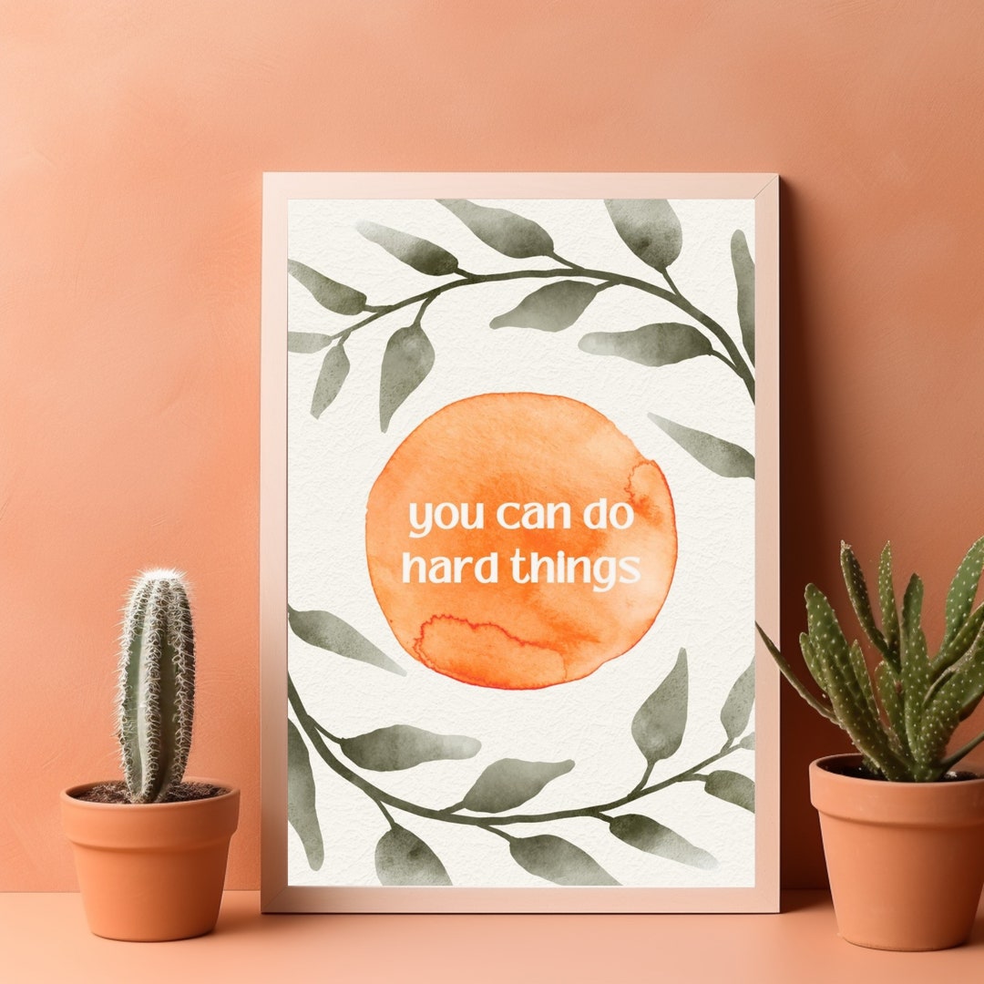 You Can Do Hard Things Printable Poster, Motivational Classroom, SLP ...