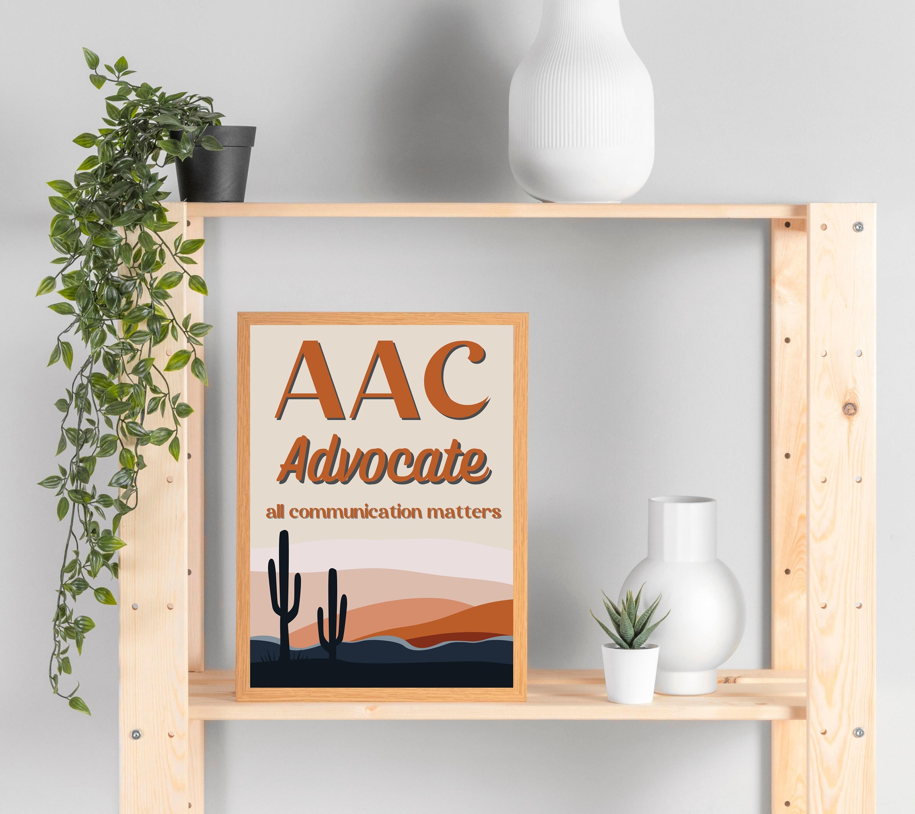 AAC Advocate, Boho Speech Therapy Wall Art, Classroom Desert Decor ...