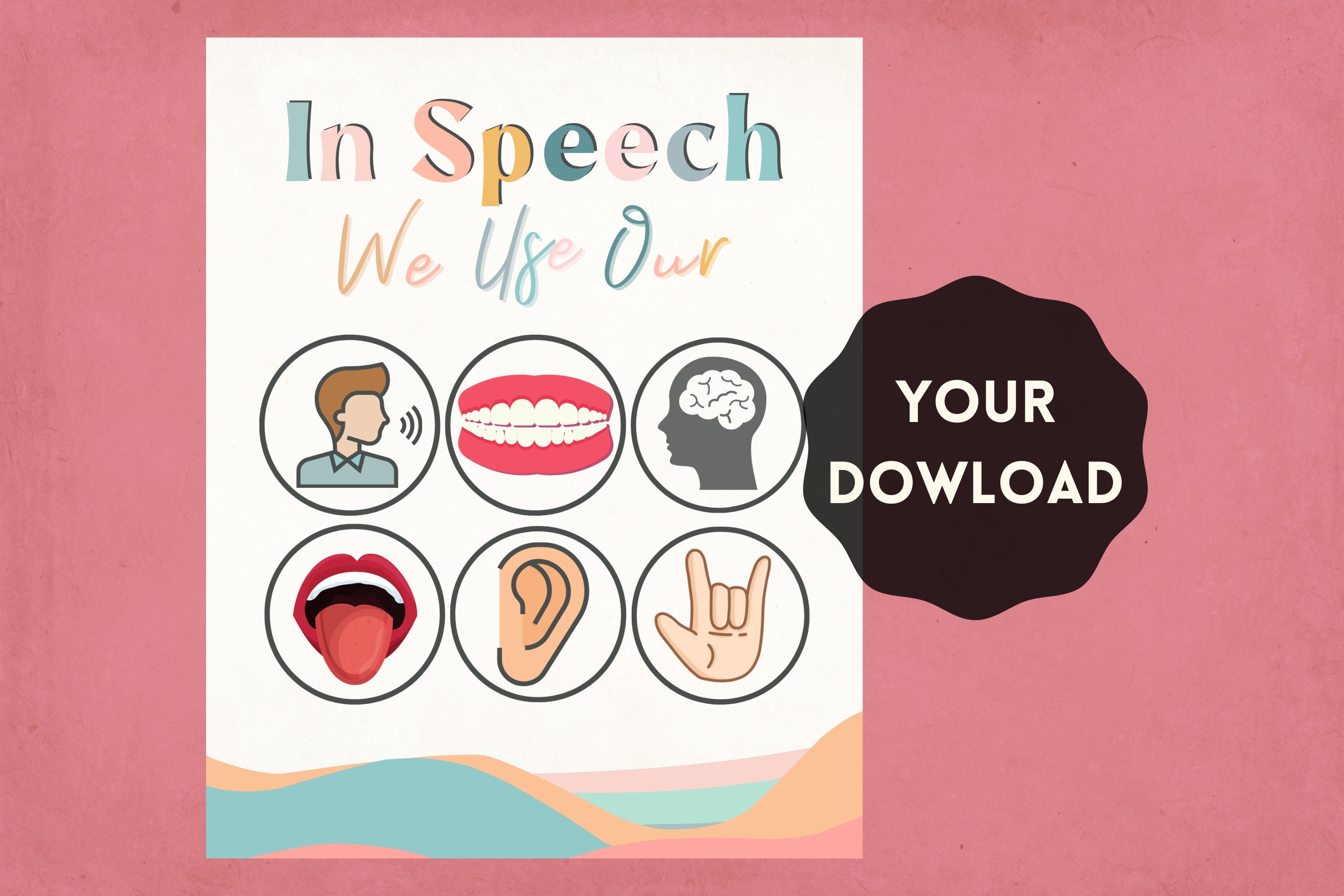 Speech Mechanism Poster, Printable Poster for Speech Therapy Room, SLP ...