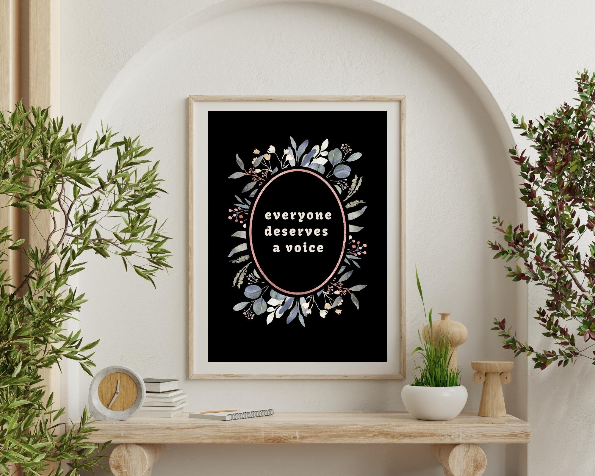 Everyone Deserves a Voice DIGITAL DOWNLOAD, Speech Therapy Room Decor ...