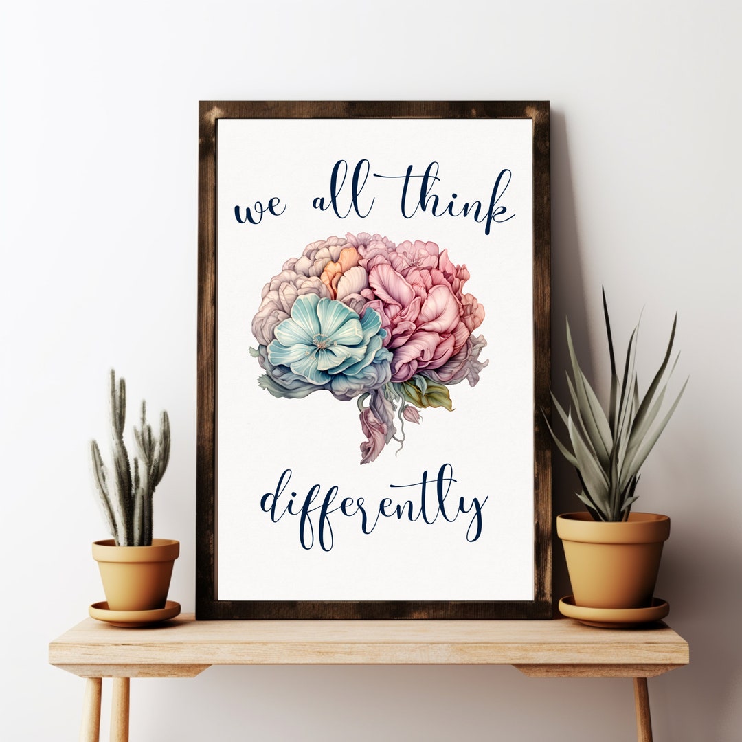Neurodiversity Brain, We All Think Differently, SEL Affirmations ...