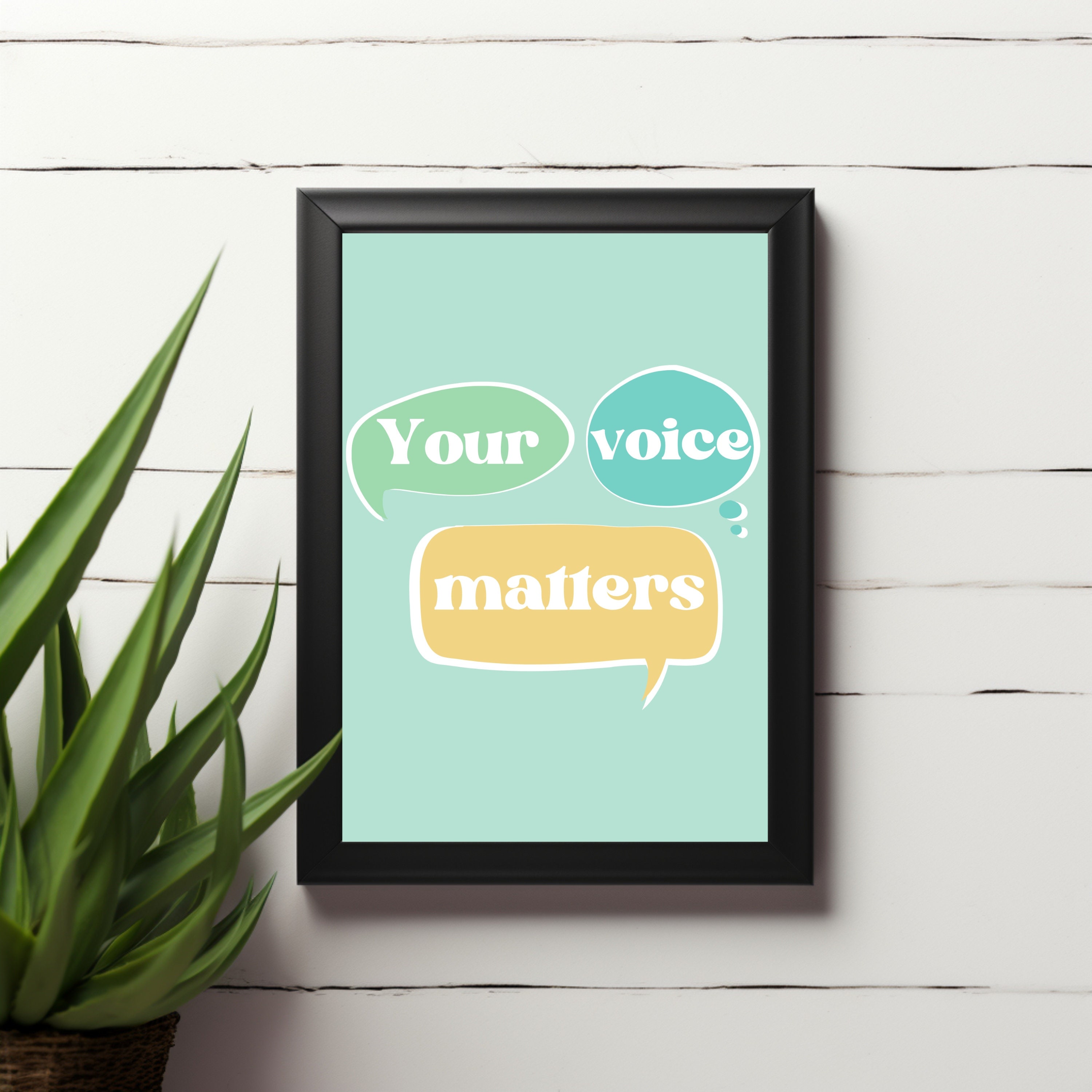 Your Voice Matters, DIGITAL DOWNLOAD, Classroom Decor, Speech Therapy ...