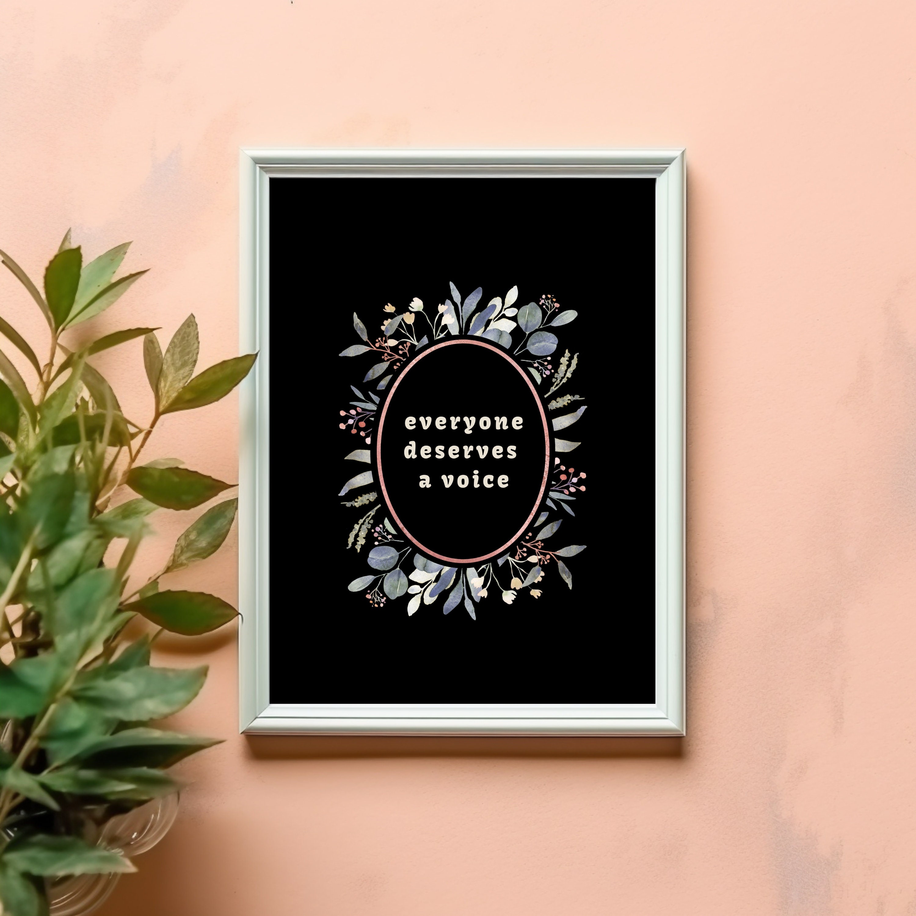 Everyone Deserves a Voice DIGITAL DOWNLOAD, Speech Therapy Room Decor ...