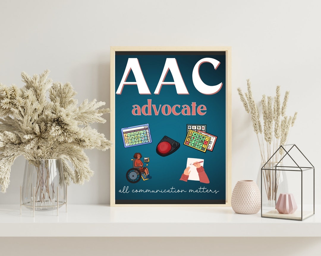 AAC Advocate Speech Therapy Office Wall Art Classroom Decor - Etsy