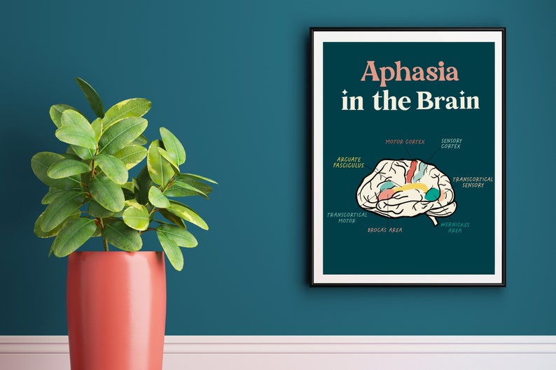 Printable Aphasia Language Poster Brain Anatomy for SLP - Etsy