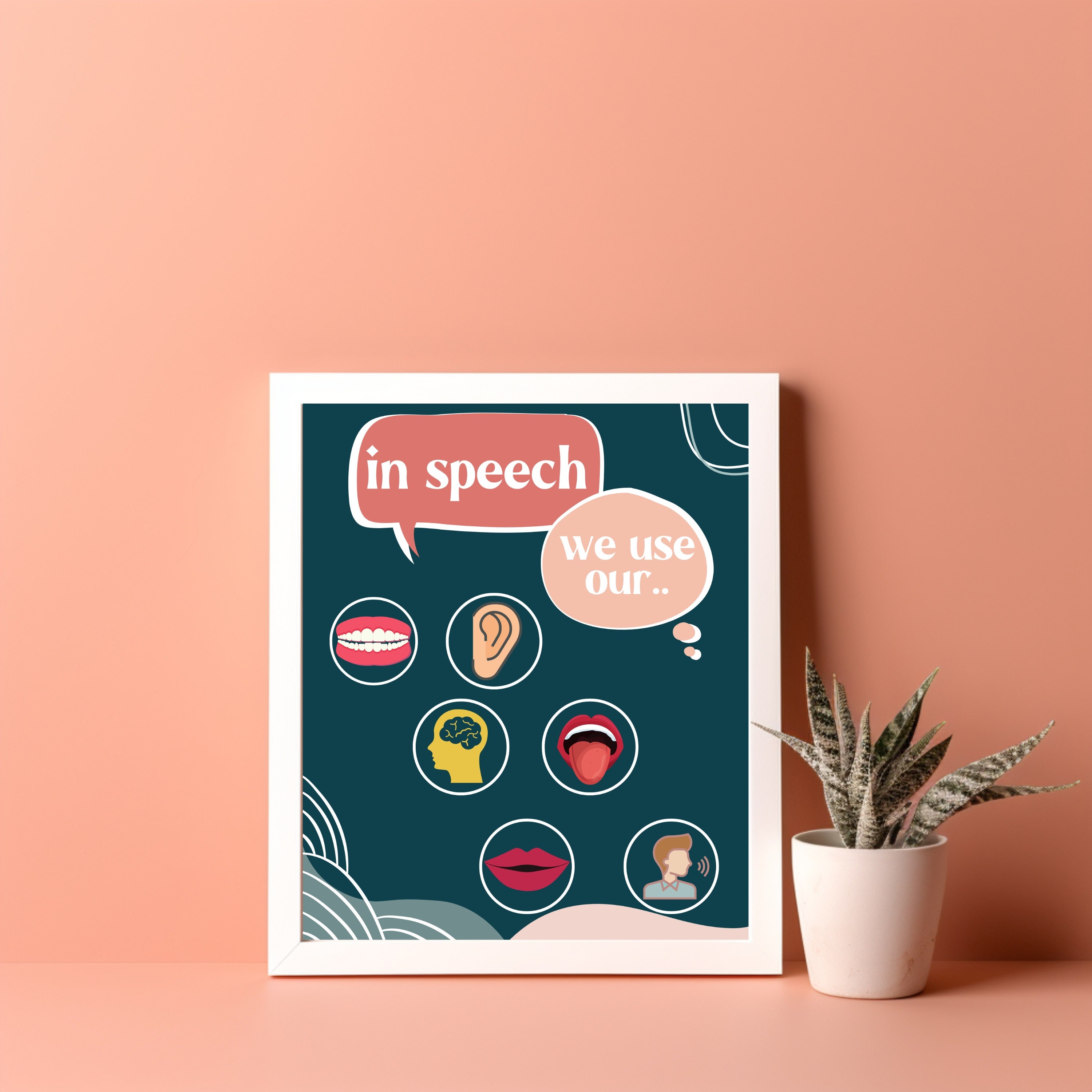 Printable Language Poster, Anatomy for Communicatoin, Speech Therapy ...