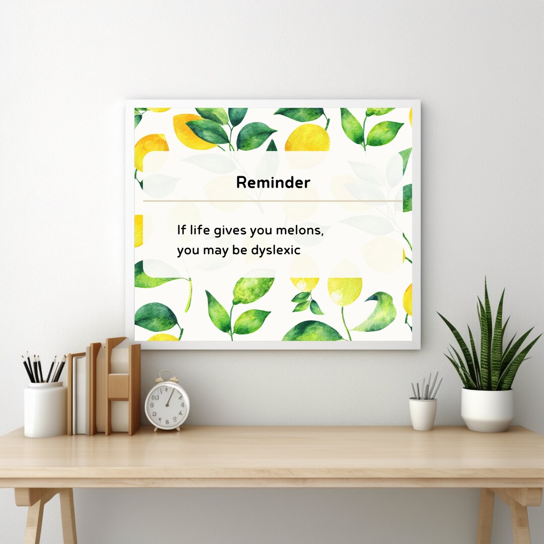 Dyslexia Classroom Poster, Funny Interventionist Digital Download ...