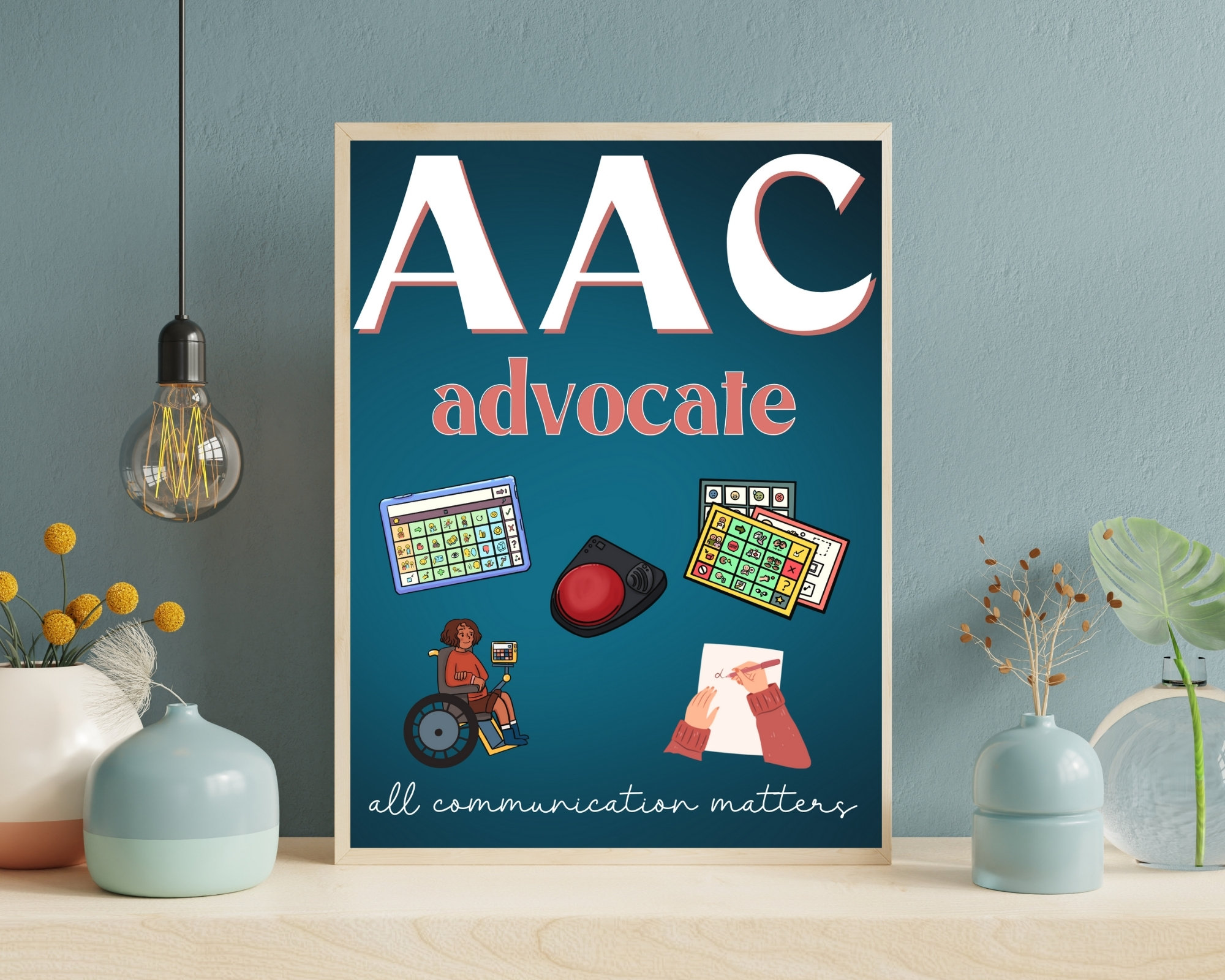 AAC Advocate Speech Therapy Office Wall Art Classroom Decor - Etsy
