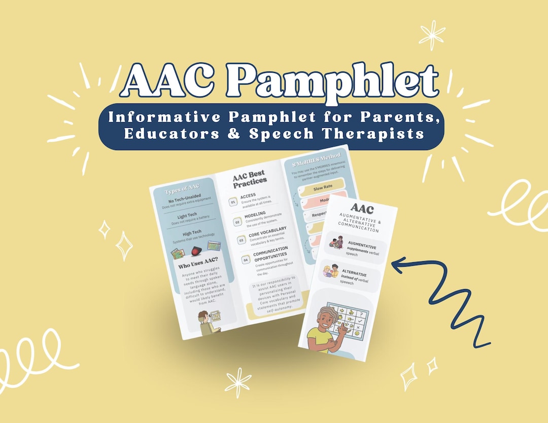 Modern AAC Basics Pamphlet (PDF) – Perfect for Speech Therapists ...