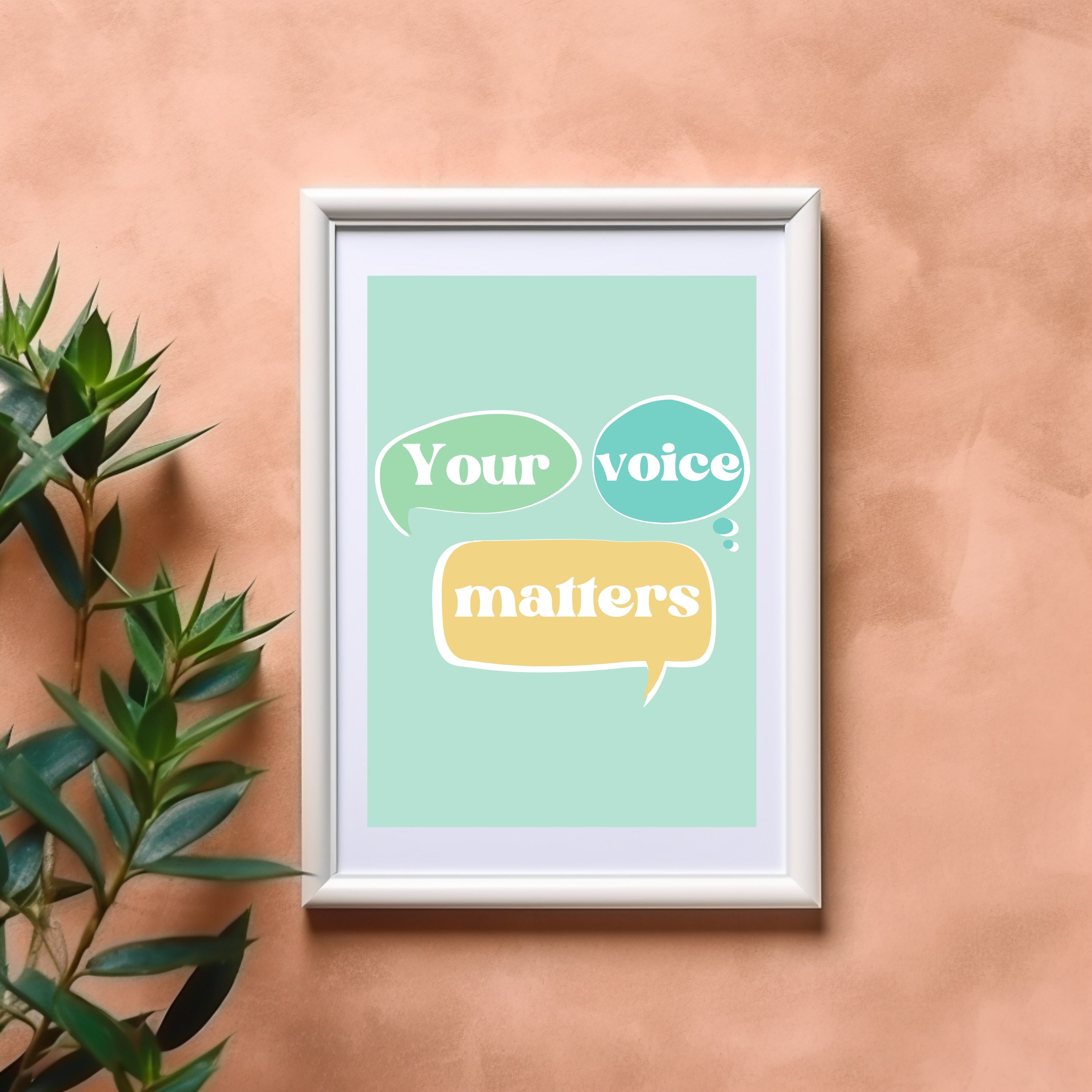 Your Voice Matters, DIGITAL DOWNLOAD, Classroom Decor, Speech Therapy ...