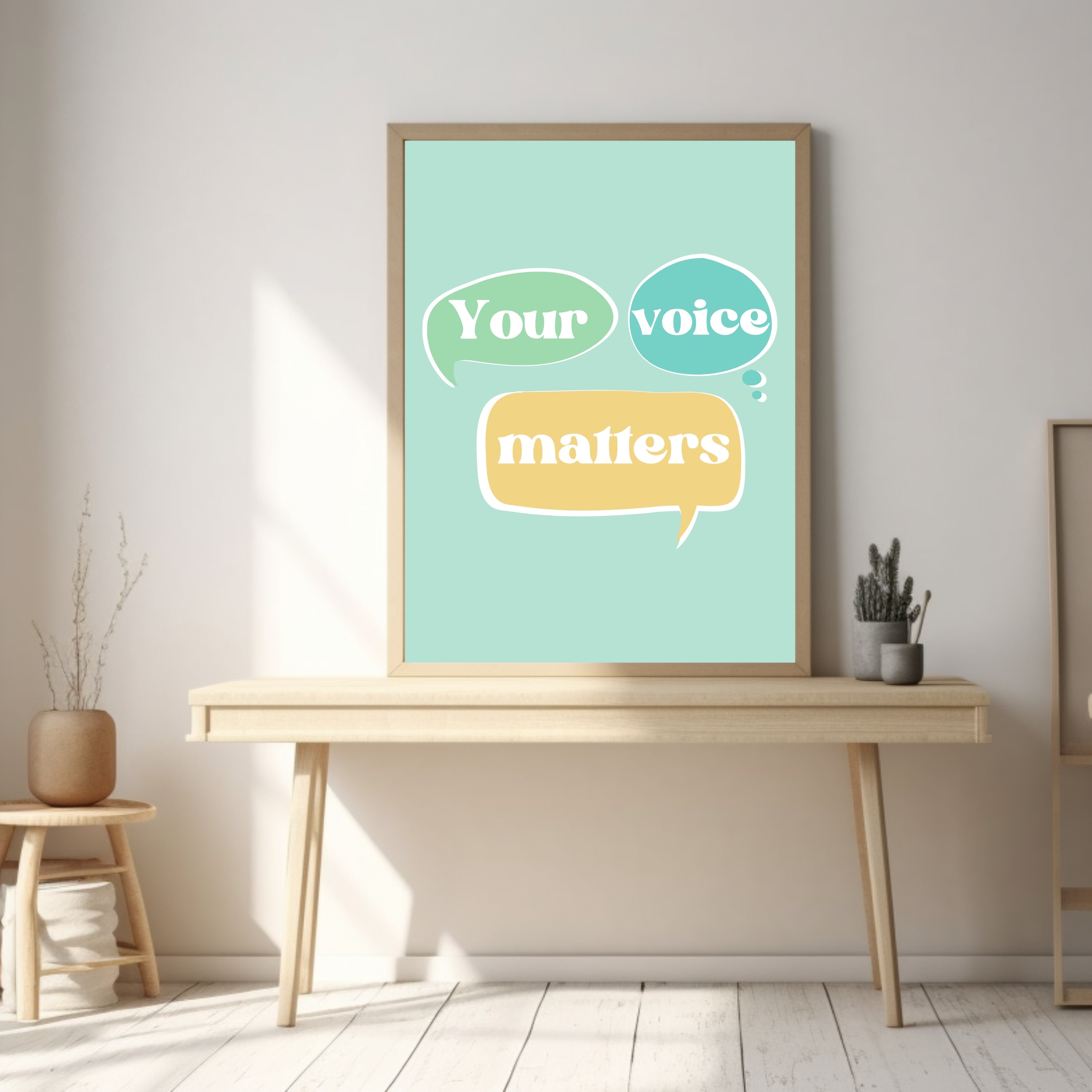 Your Voice Matters, DIGITAL DOWNLOAD, Classroom Decor, Speech Therapy ...