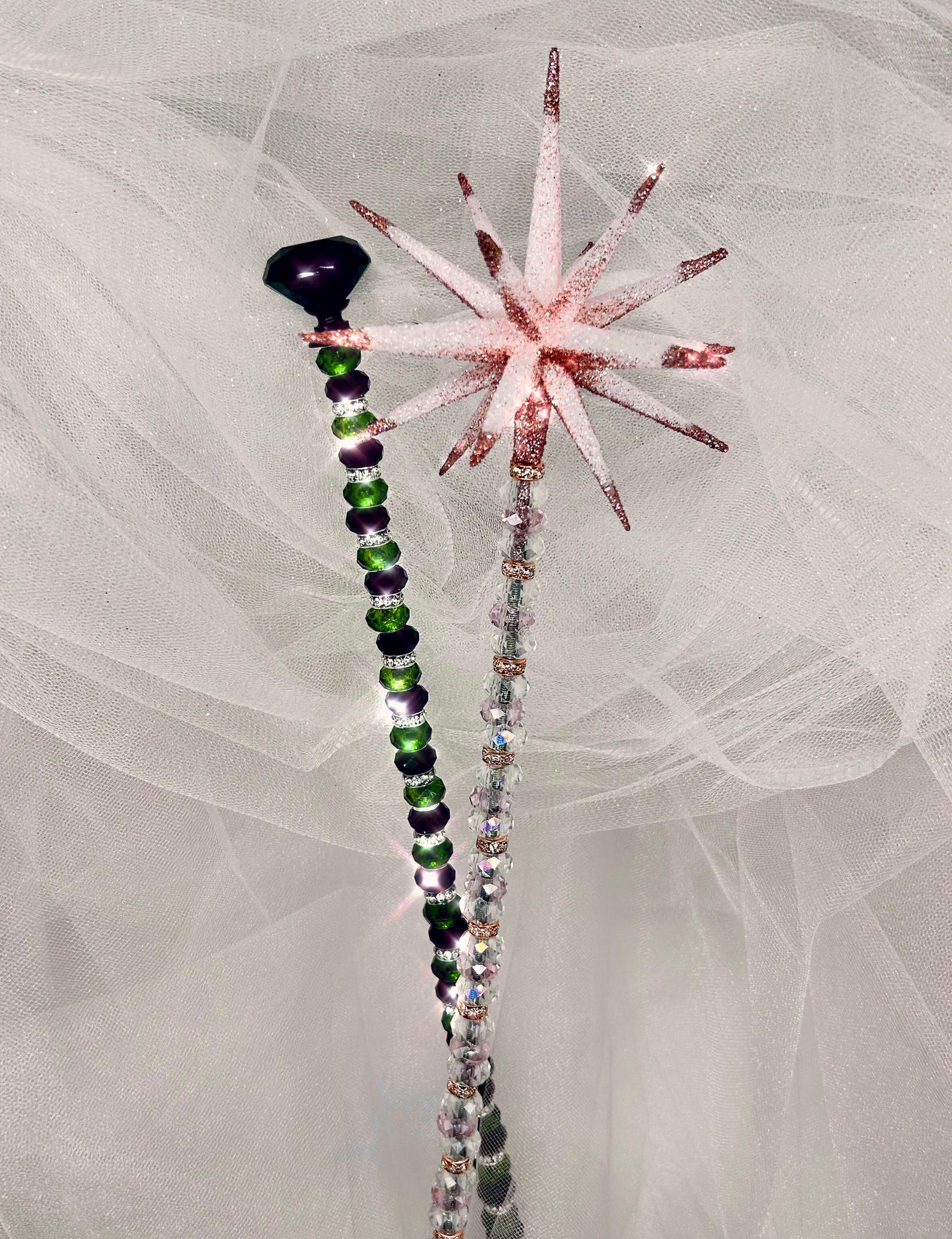 Limited Edition Wicked - Glinda & Elphaba Wands: Glass Crystal Princess ...