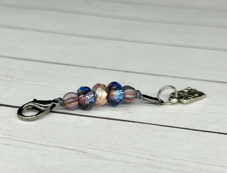 Lotus Flower Zipper Pulls With Czech Glass Beads - Etsy