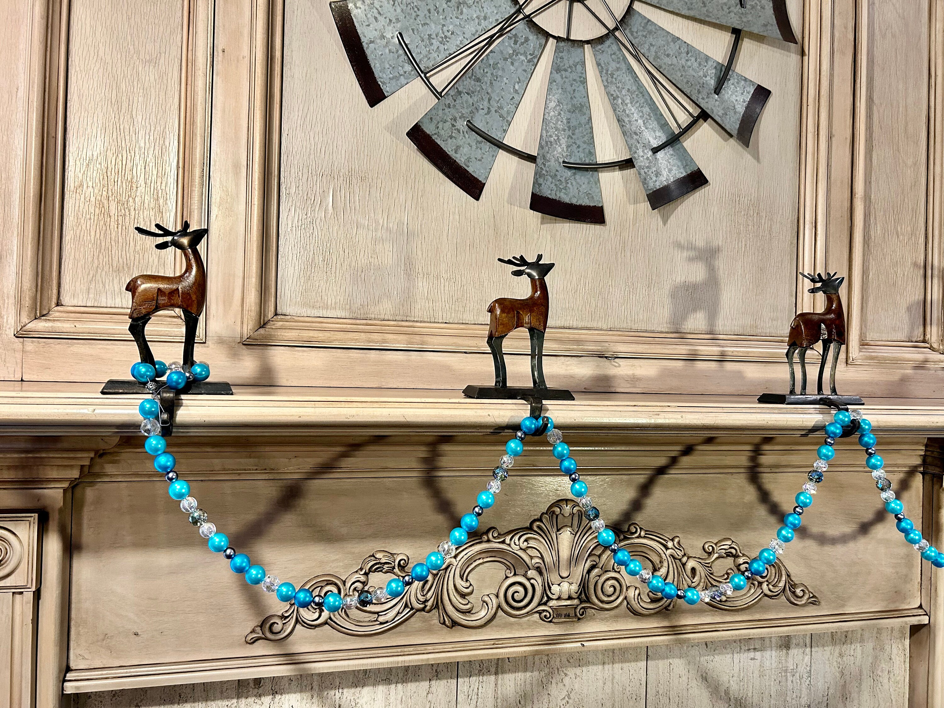 Handmade Vintage Look Garland for Tree or Mantle Glass, Crystal and ...