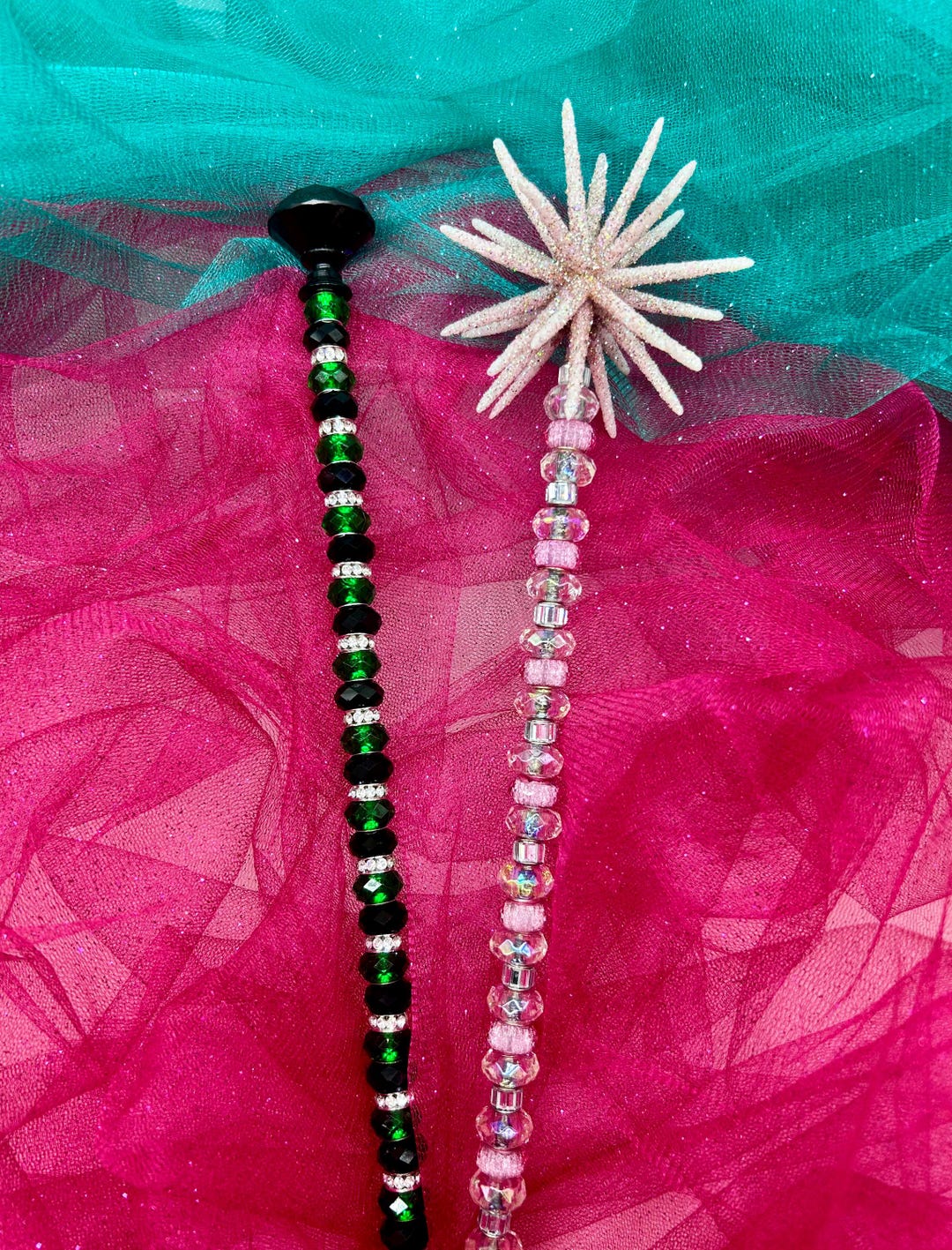 Limited Edition Glinda Inspired Wand: Pink Crystal Starburst, Wicked ...