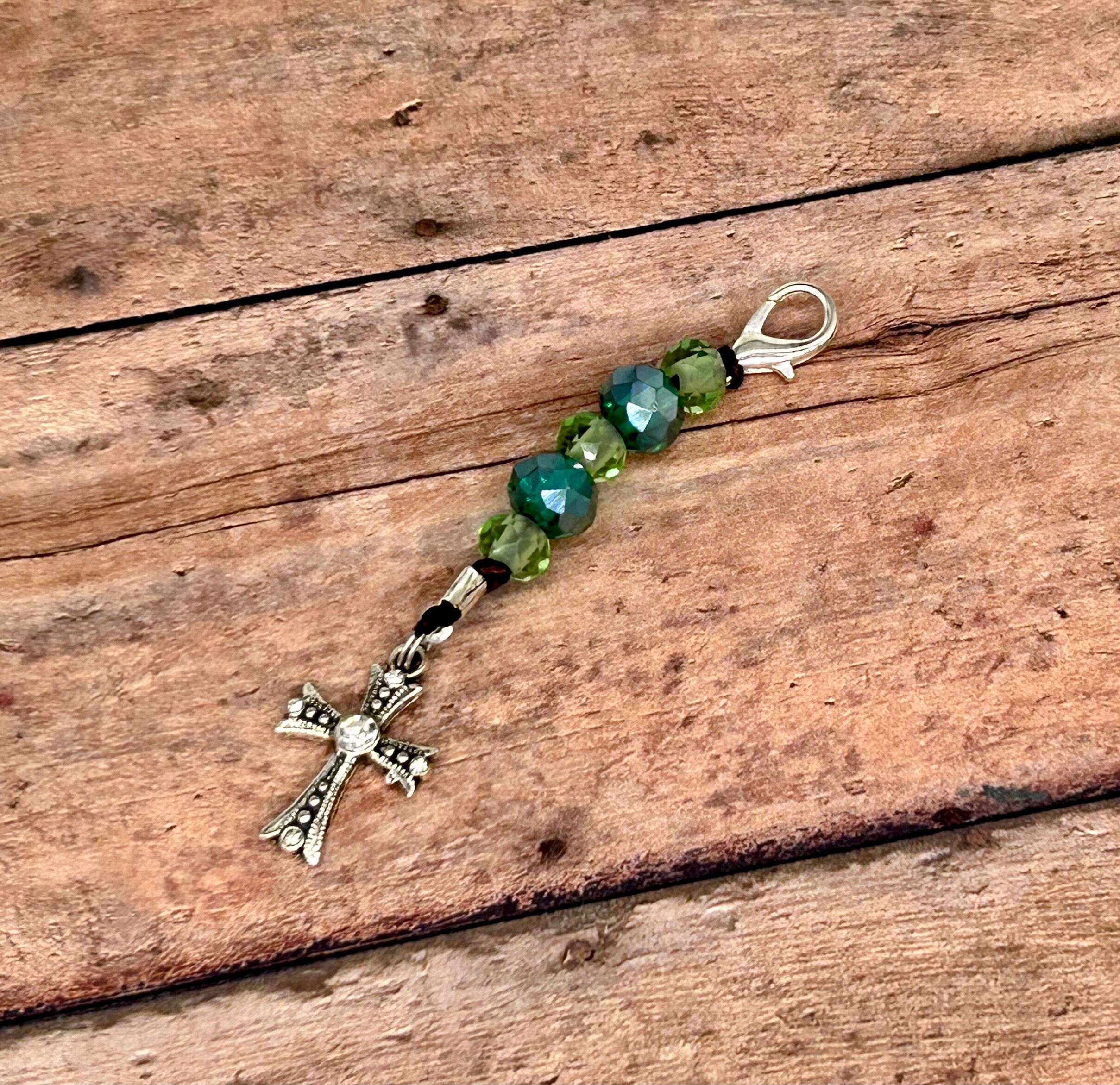 Cross Zipper Pulls With Czech Glass Beads Great Gift for Confirmation ...