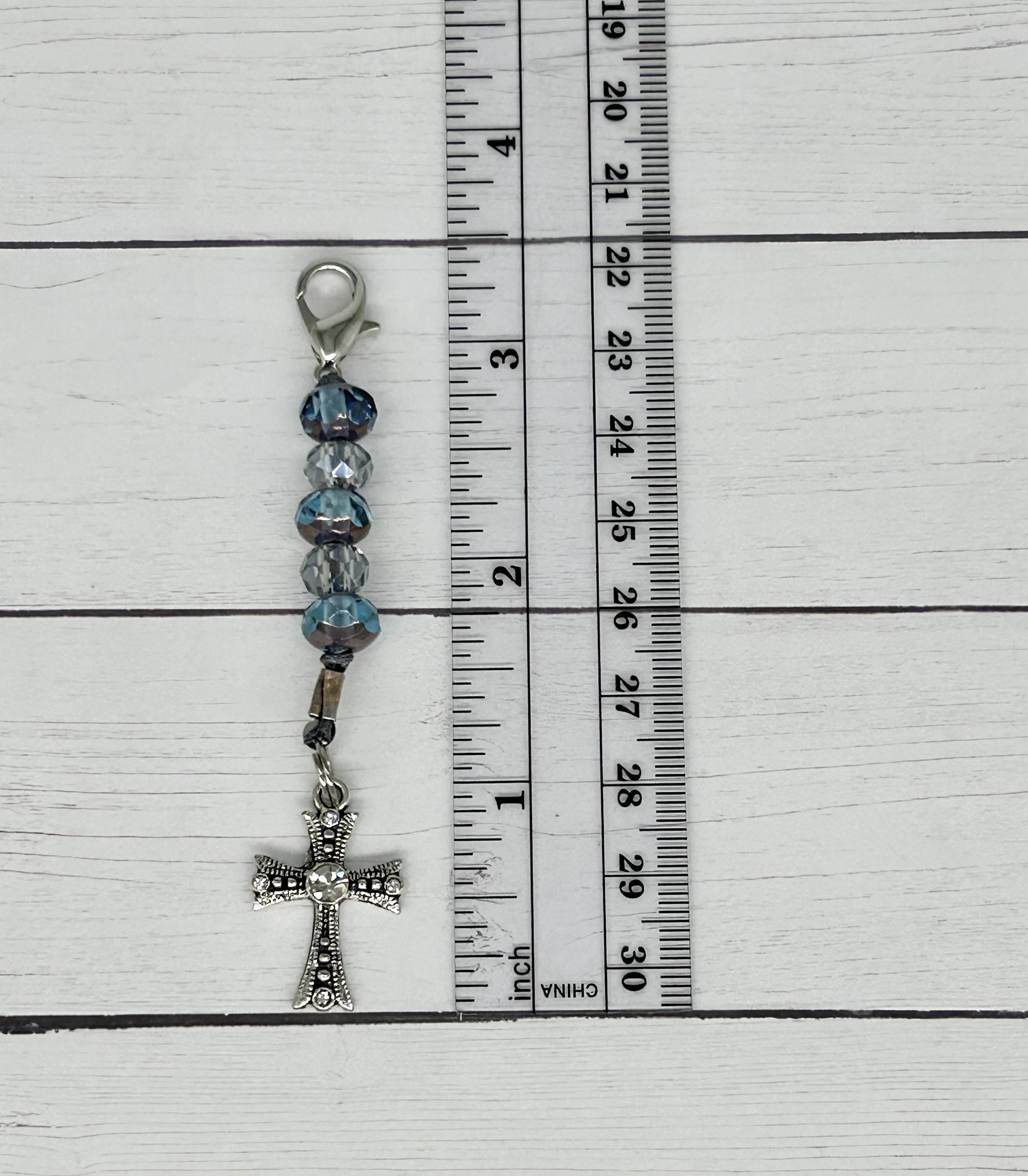 Cross Zipper Pulls With Czech Glass Beads Great Gift for Confirmation ...