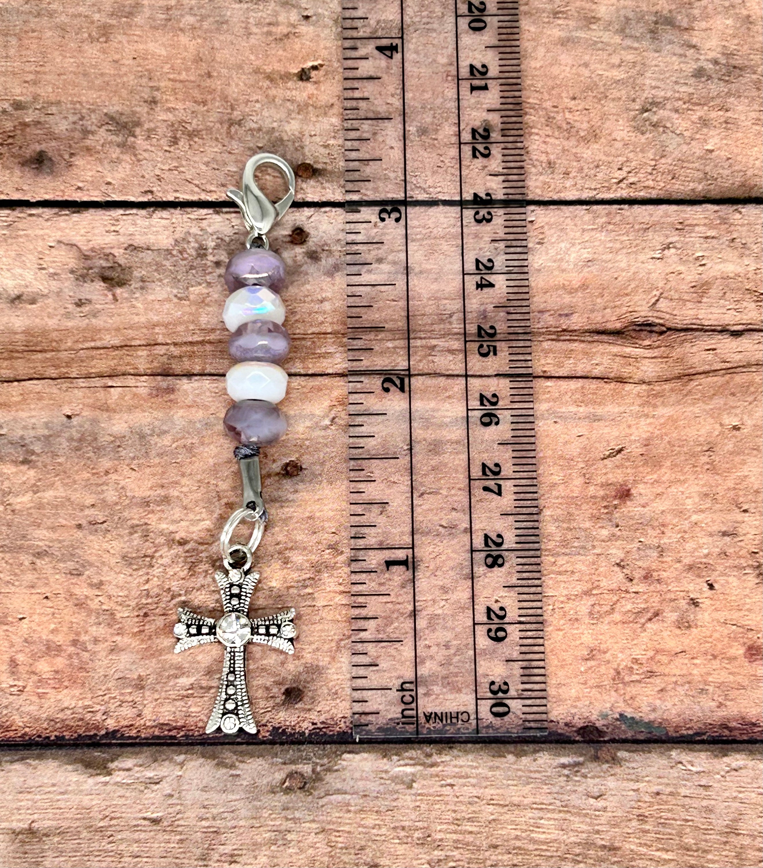 Cross Zipper Pulls With Czech Glass Beads Great Gift for Confirmation ...