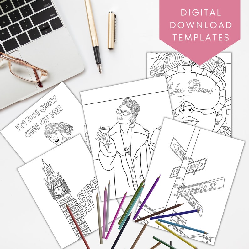 Taylor Swift Coloring Book / Taylor Swift Lover Coloring Pages ...
