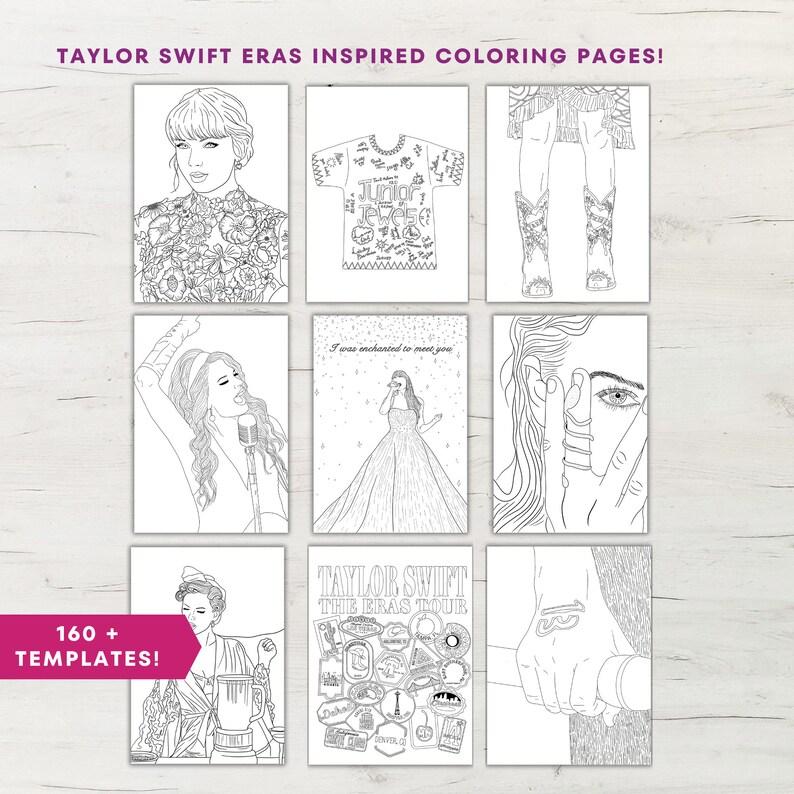 Taylor Swift Eras Coloring Book / Taylor Swift Eras Tour Coloring Pages ...