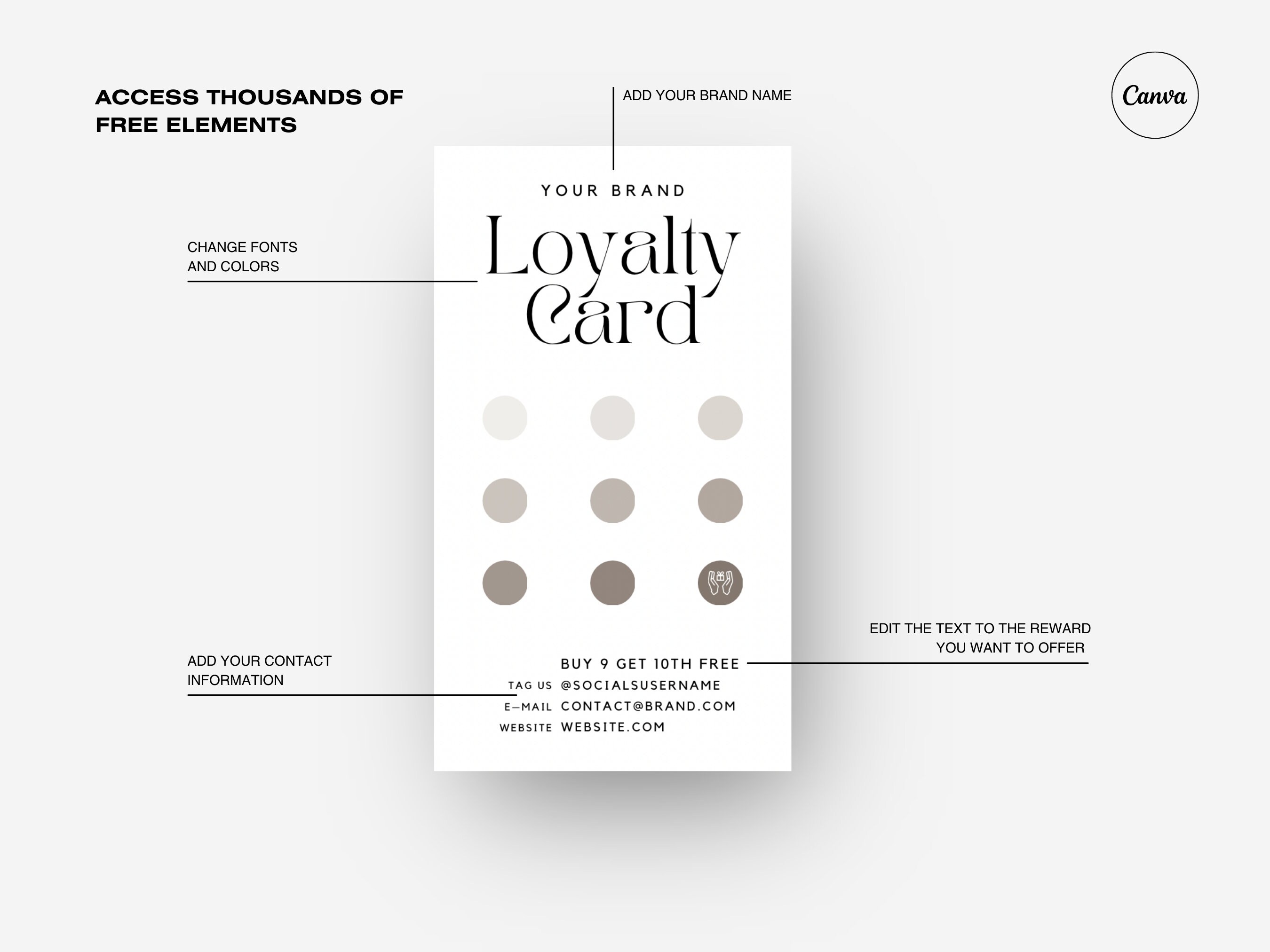 Rewards Punch Card Small Business Loyalty Card Customer - Etsy