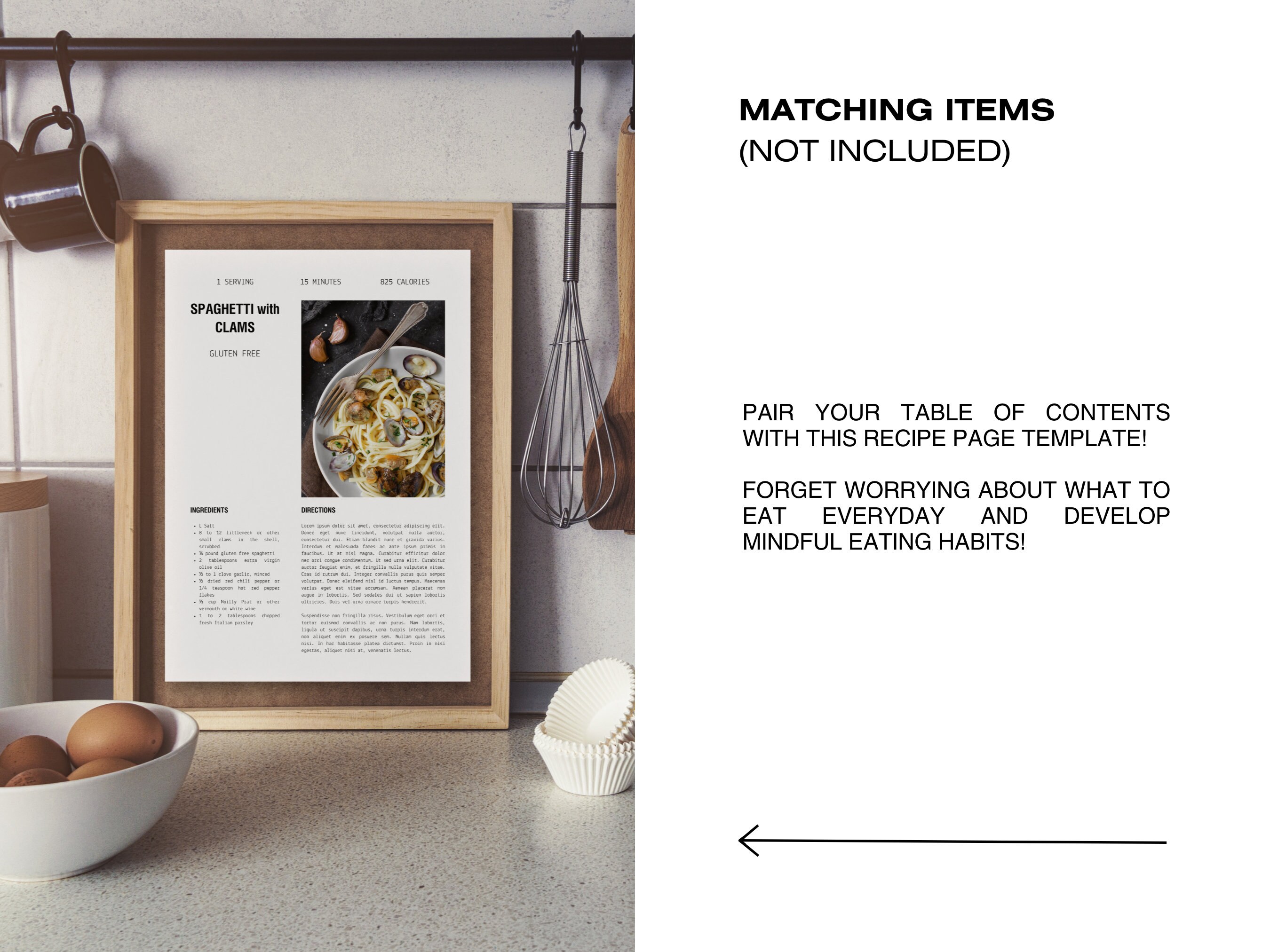 Table of Contents, Cookbook Template, Recipe Book Template, Editable ...