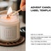 Advent Candle Label Template, Advent Calendar Candle, Happy Holidays ...