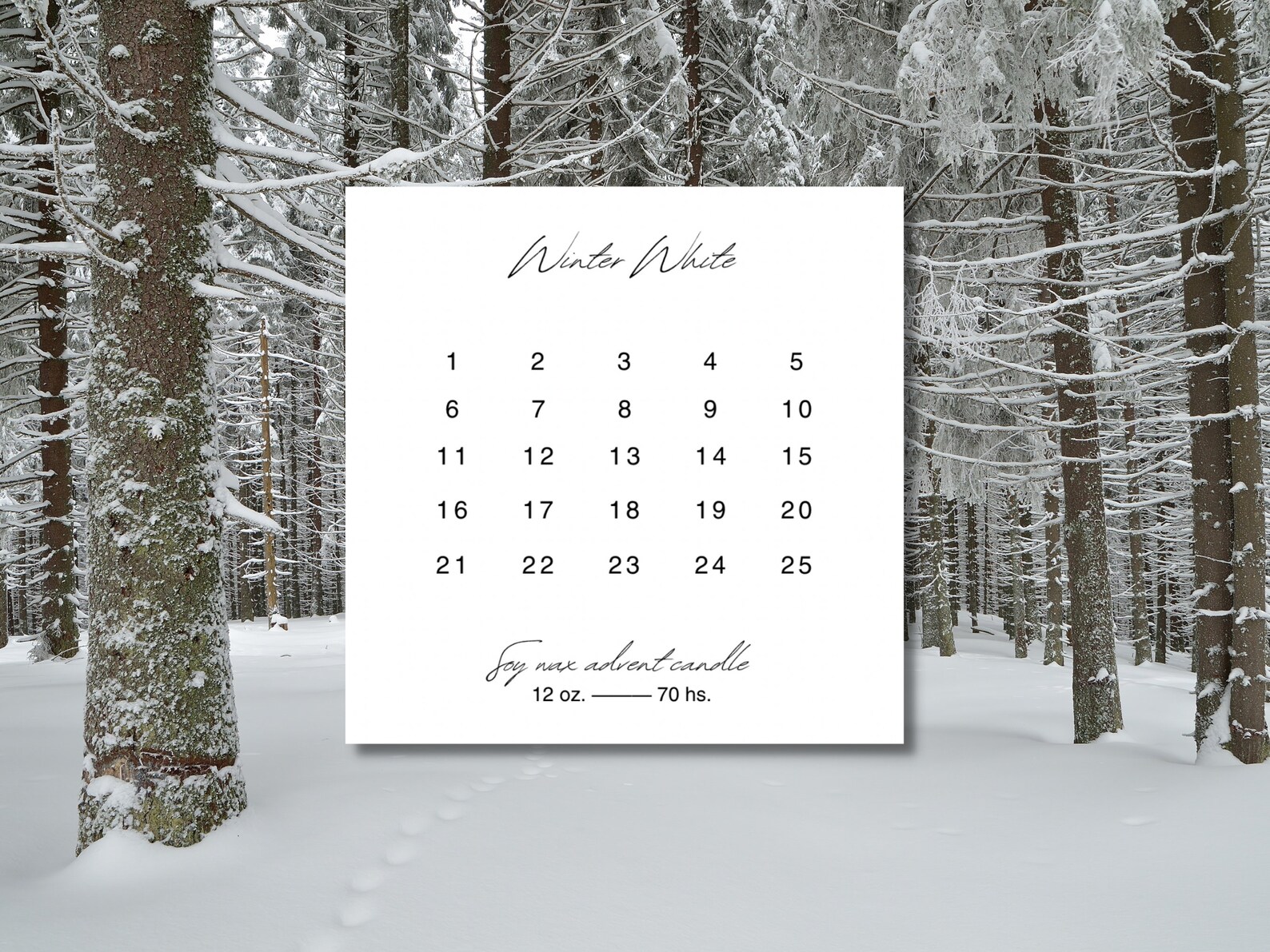 Advent Candle Label Template, Advent Calendar Candle, Happy Holidays ...