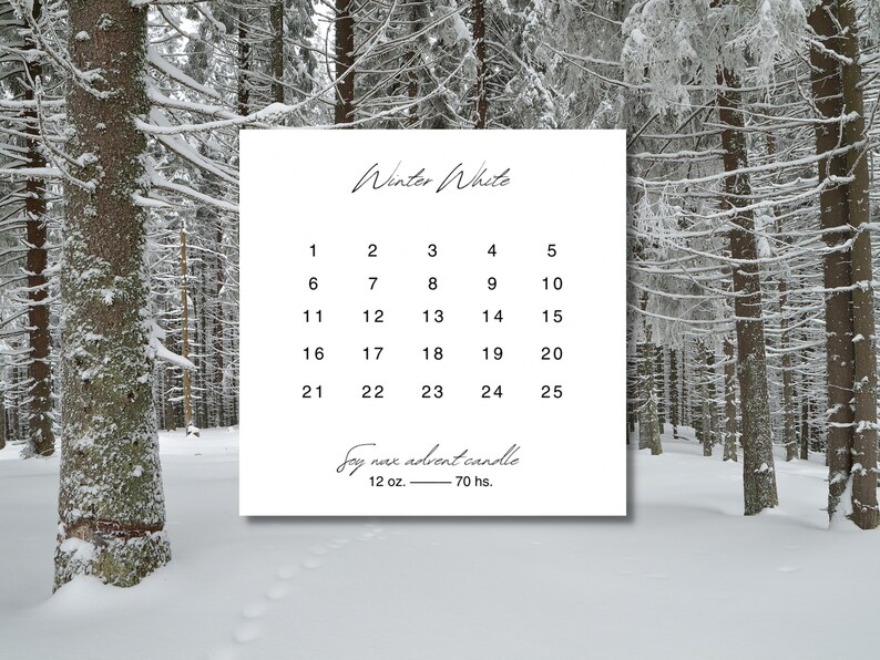 Advent Candle Label Template, Advent Calendar Candle, Happy Holidays ...