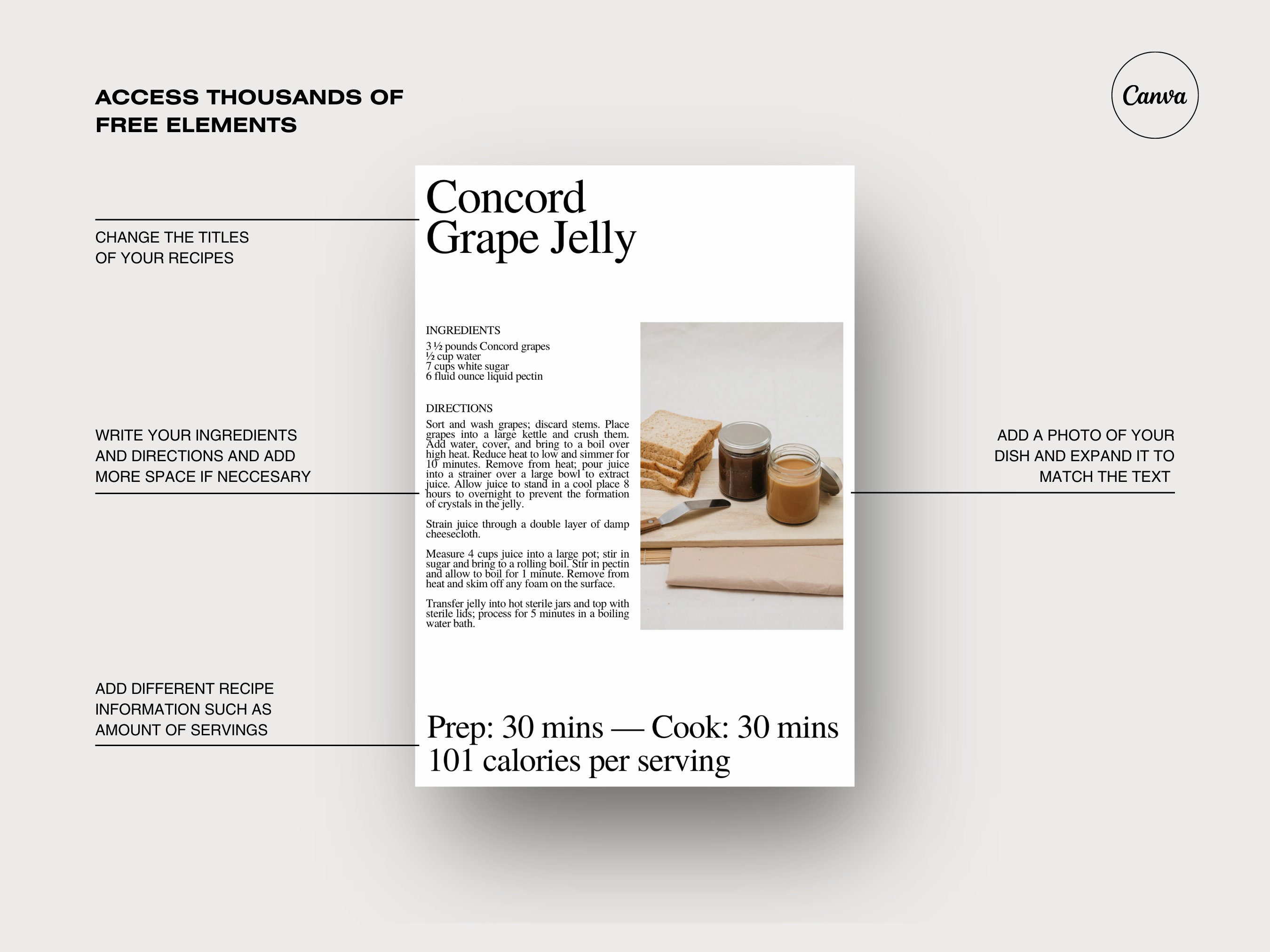 Minimal Recipe Book Template, Editable Recipe Book, Cookbook Template ...