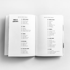 Table of Contents, Cookbook Template, Recipe Book Template, Editable ...