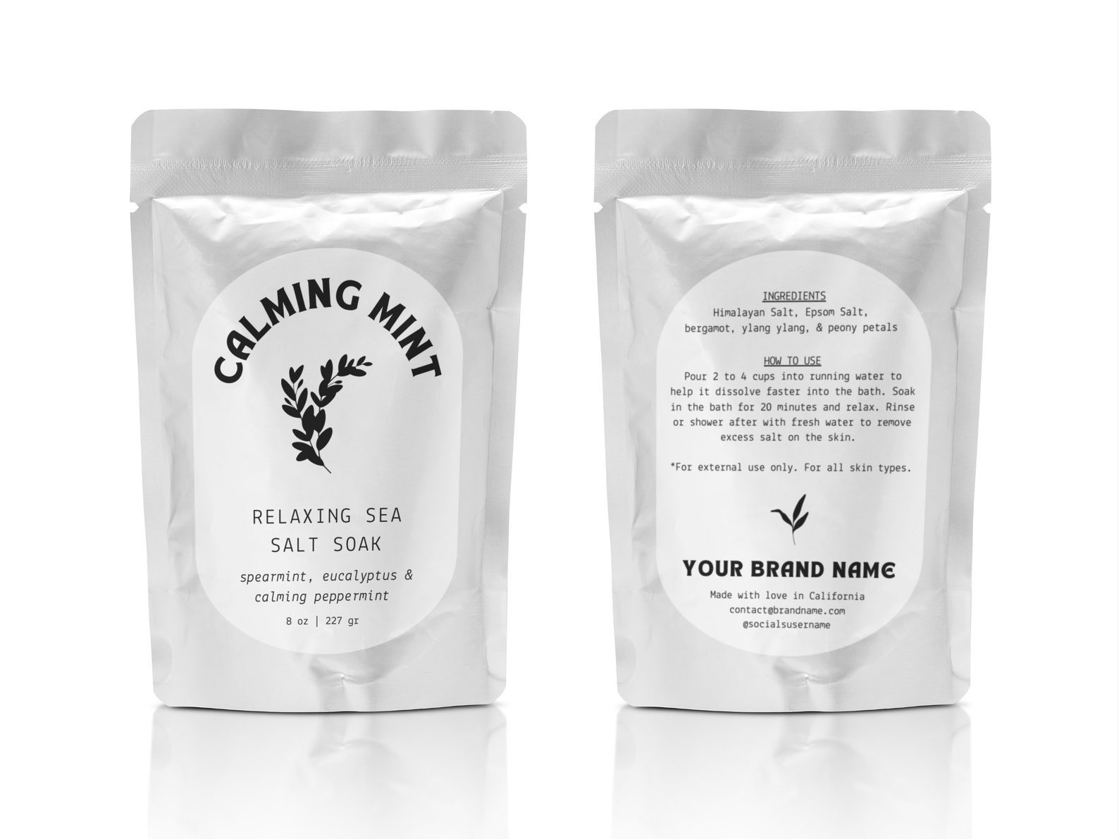 Editable Oval Product Label Doypack Pouch Label Custom Body - Etsy