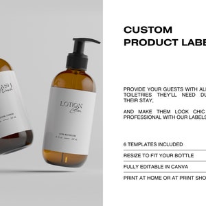 Printable Soap and Shampoo Label. Templates Editable on Canva. Supplies ...