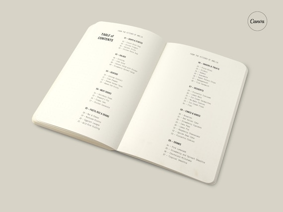 Book Table Of Contents Design