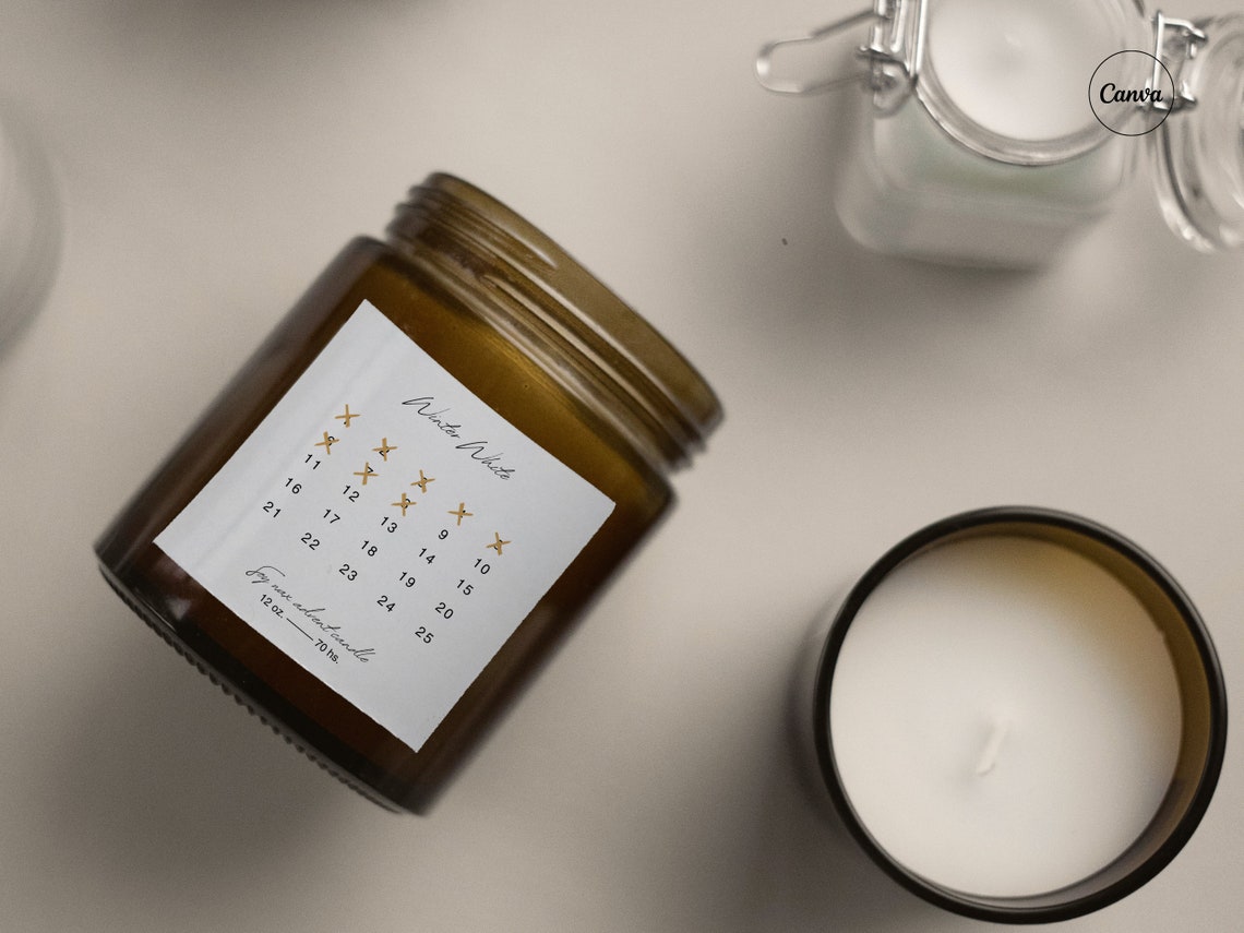 Advent Candle Label Template Advent Calendar Candle Happy - Etsy