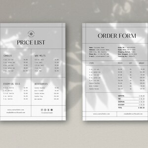 Price List Template. Order Form Templates. Business Price Guide ...