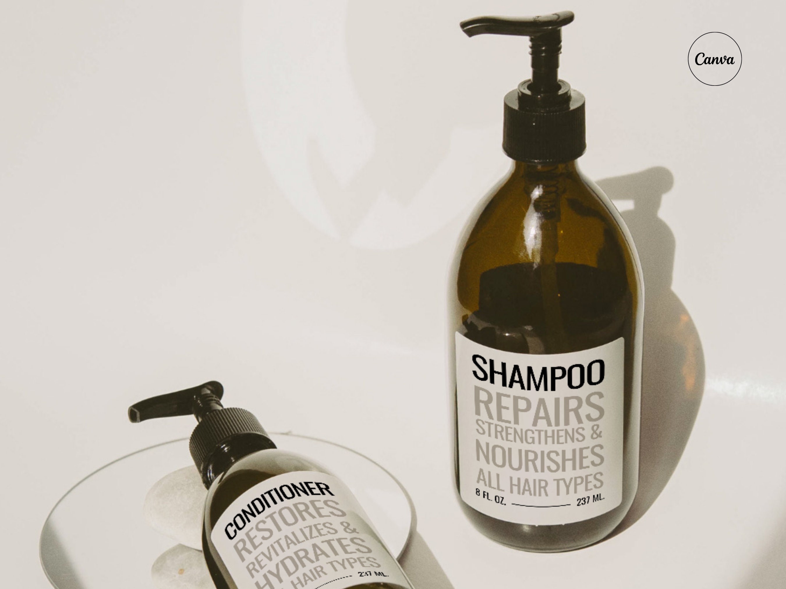 Pump Bottle Label Template, 6 Piece Bundle, Toiletries Labels ...