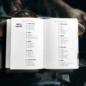 Table of Contents, Cookbook Template, Recipe Book Template, Editable ...
