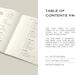 Table of Contents, Cookbook Template, Recipe Book Template, Editable ...